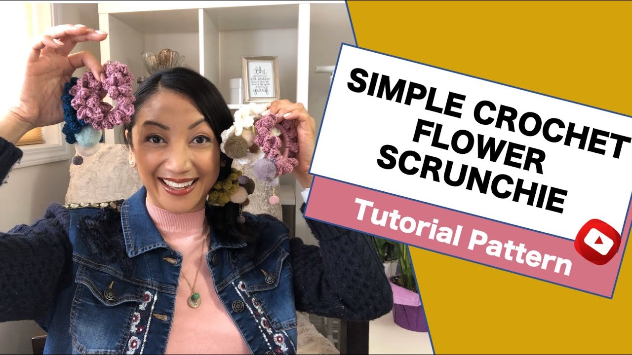 Simple & Pretty Crochet Scrunchie Pattern Tutorial | Make Gifts or ...