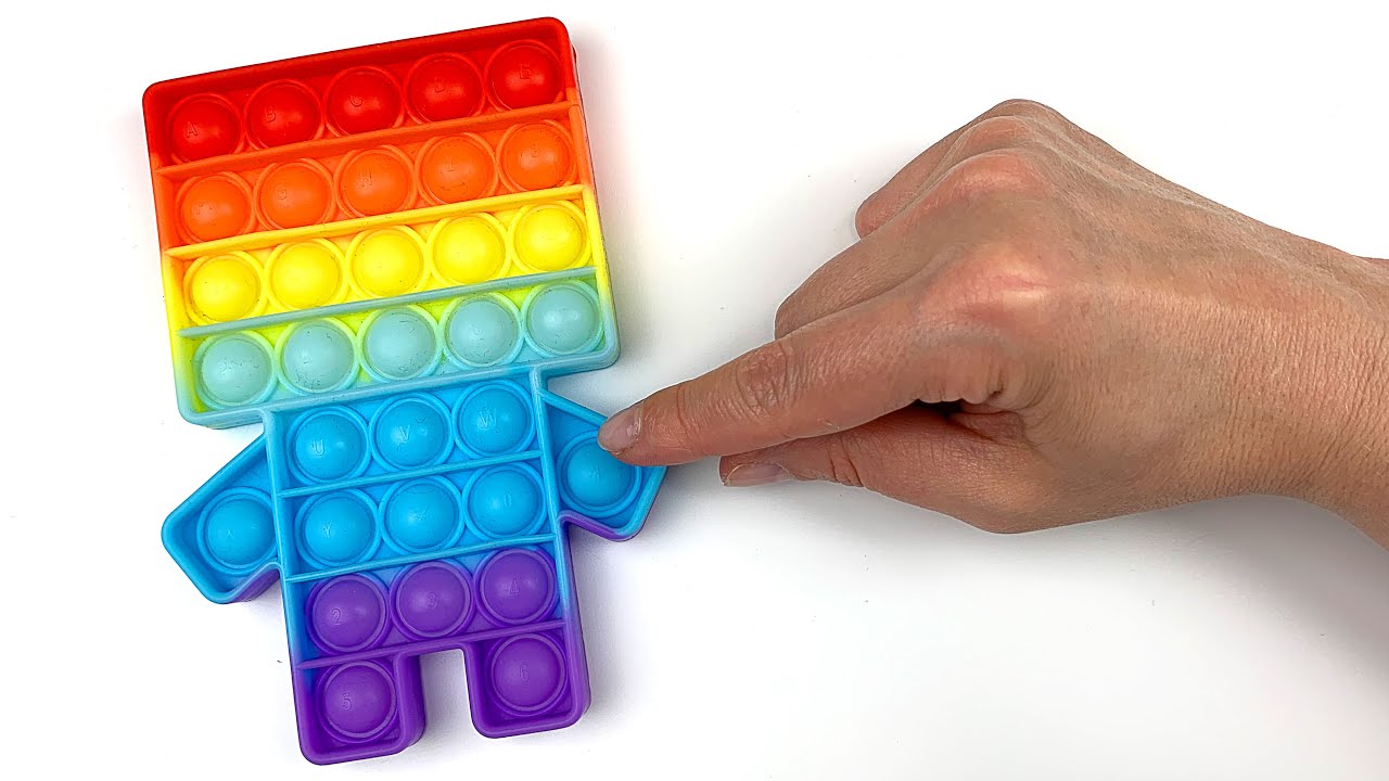 Pop It Minecraft Man ️ Learn Colors in English 🤓 BimBom Smile - YouTube