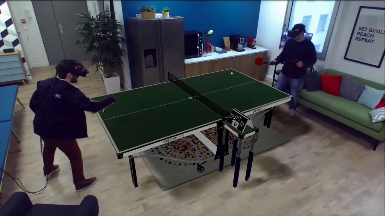 Multiplayer AR Ping Pong - ZED Mini - YouTube