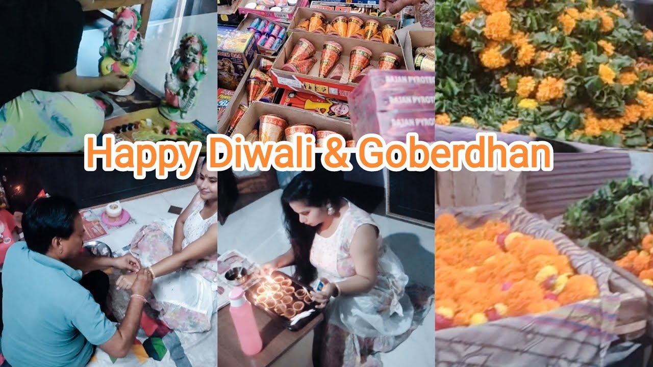 Diwali 🪔 celebration & Goberdhan Ki Pooja 🙏|My First diwali Vlog #vlog ...