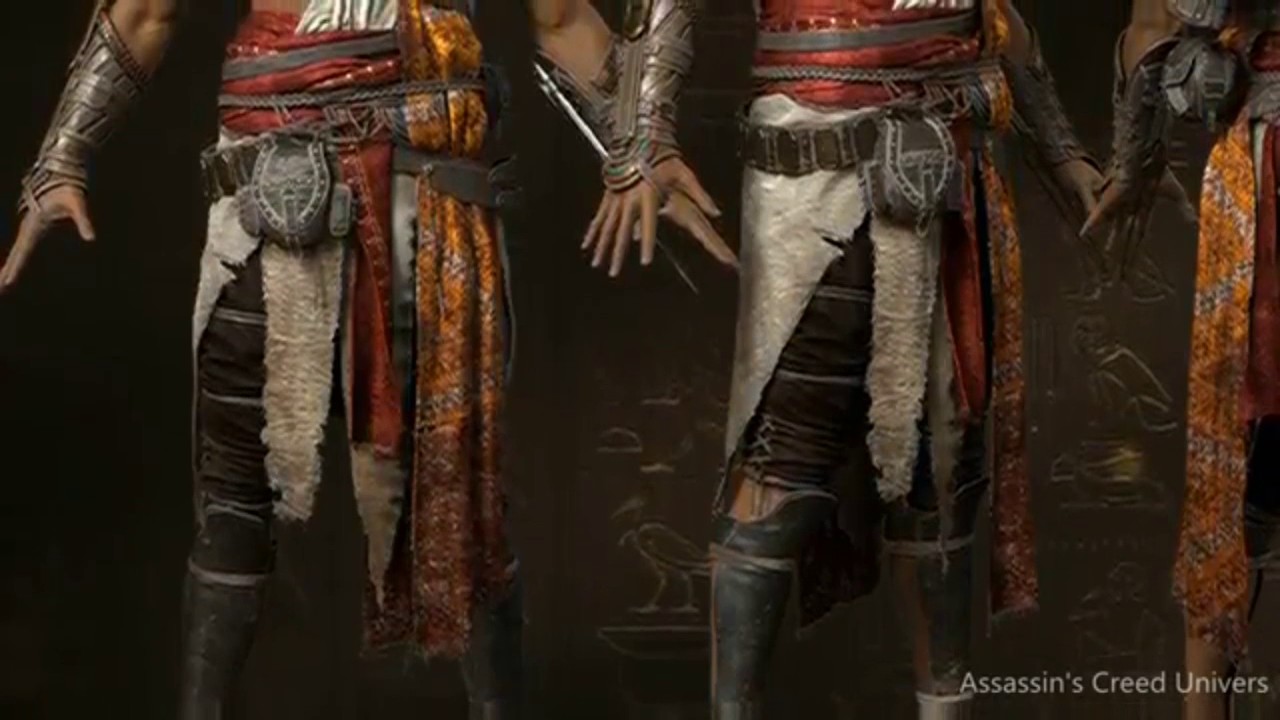 E3 2017 assassin's creed origins outfit and weapons - YouTube