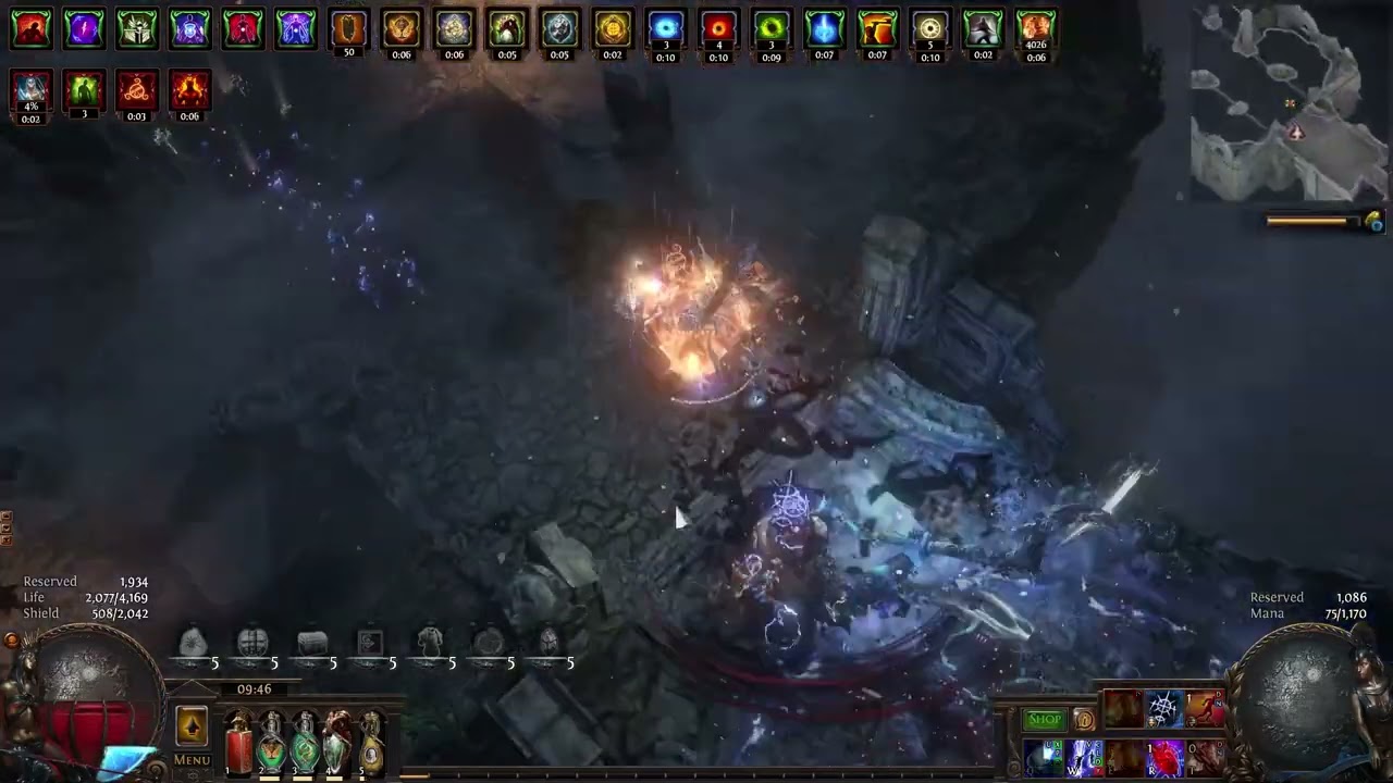 Path of Exile Lightning Conduit Elementalist Simulacrum Wave 30 - YouTube