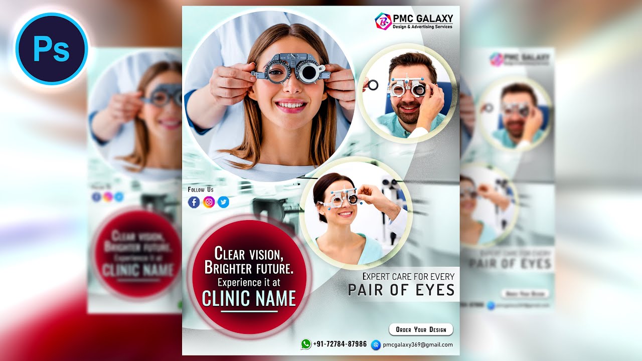 Eye Clinic Social Media Ad Poster Design | Eye Care Social Media Post ...