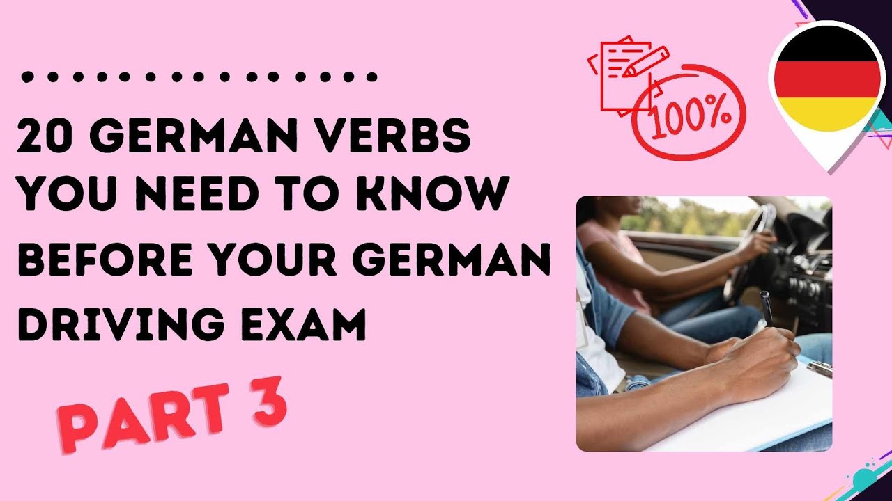 Driving Vocabulary VERBS & Phrases You Need to Know GERMAN Driving ...