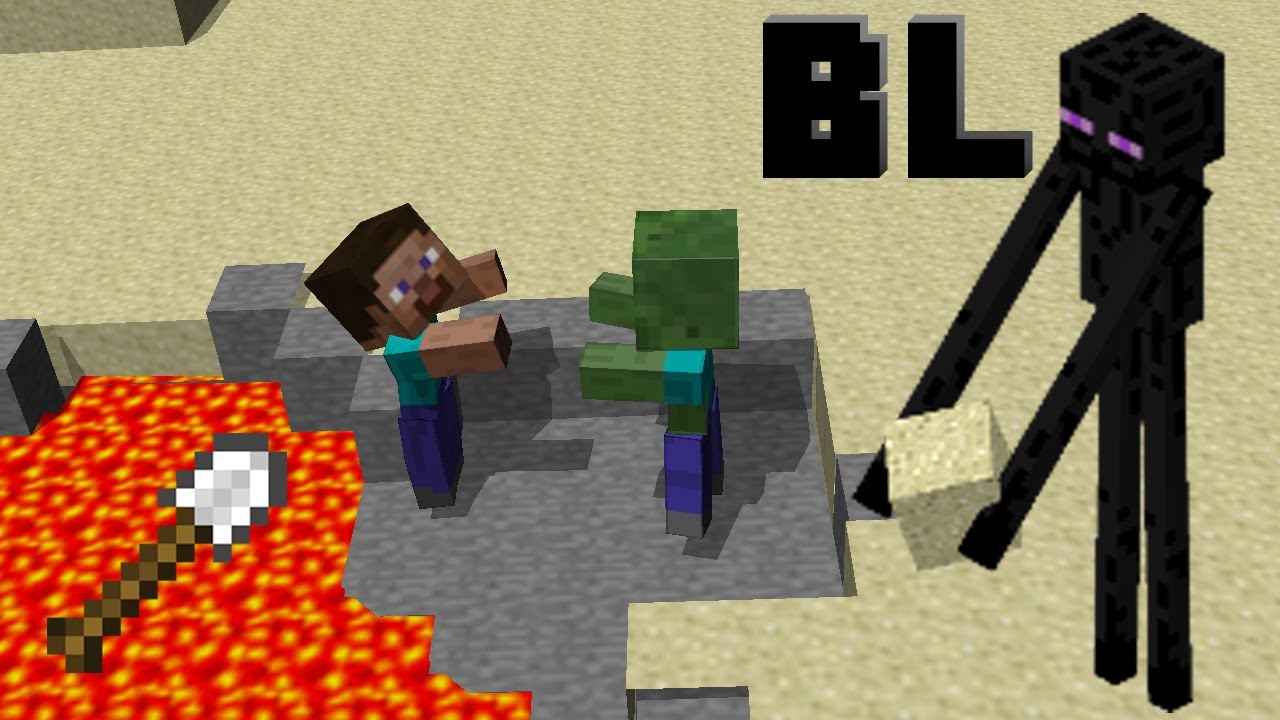 Steve VS. Zombie - My First Blender Animation - YouTube