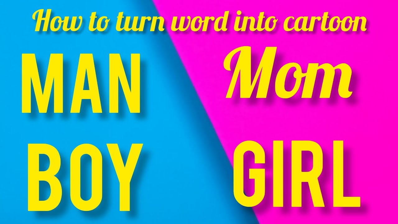 How to turn word into cartoon ️🥳 | Easy drawing |@Cocadraw&carft - YouTube