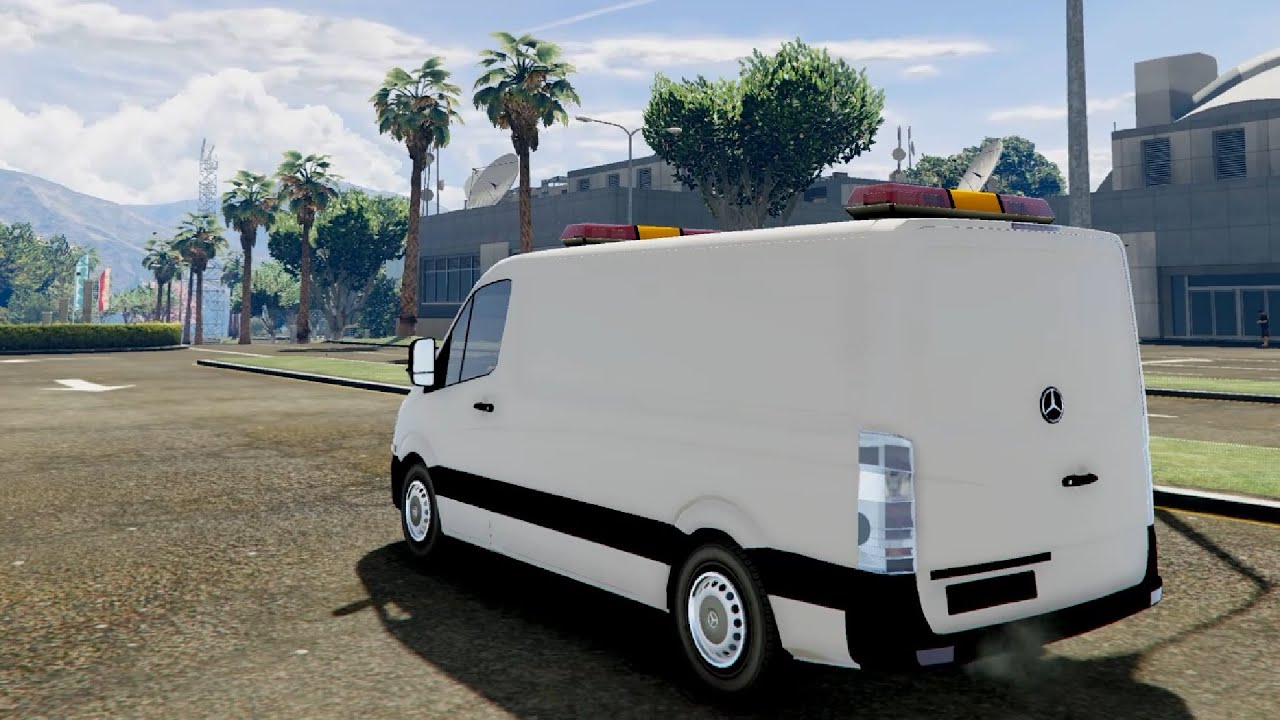 GTA V - Mercedes Sprinter Worker Van Replace EnRoMovies _REVIEW - YouTube