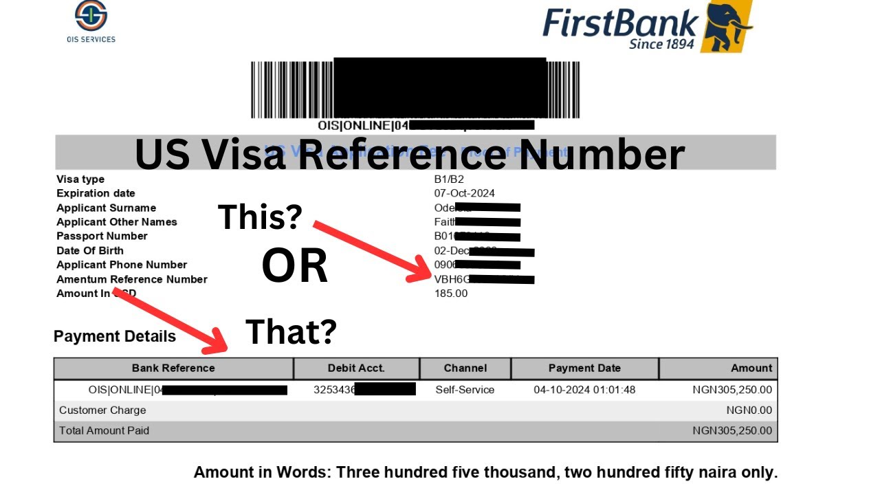 Where To Find The US Visa MRV Fee Or The Visa Fee Receipt Reference
