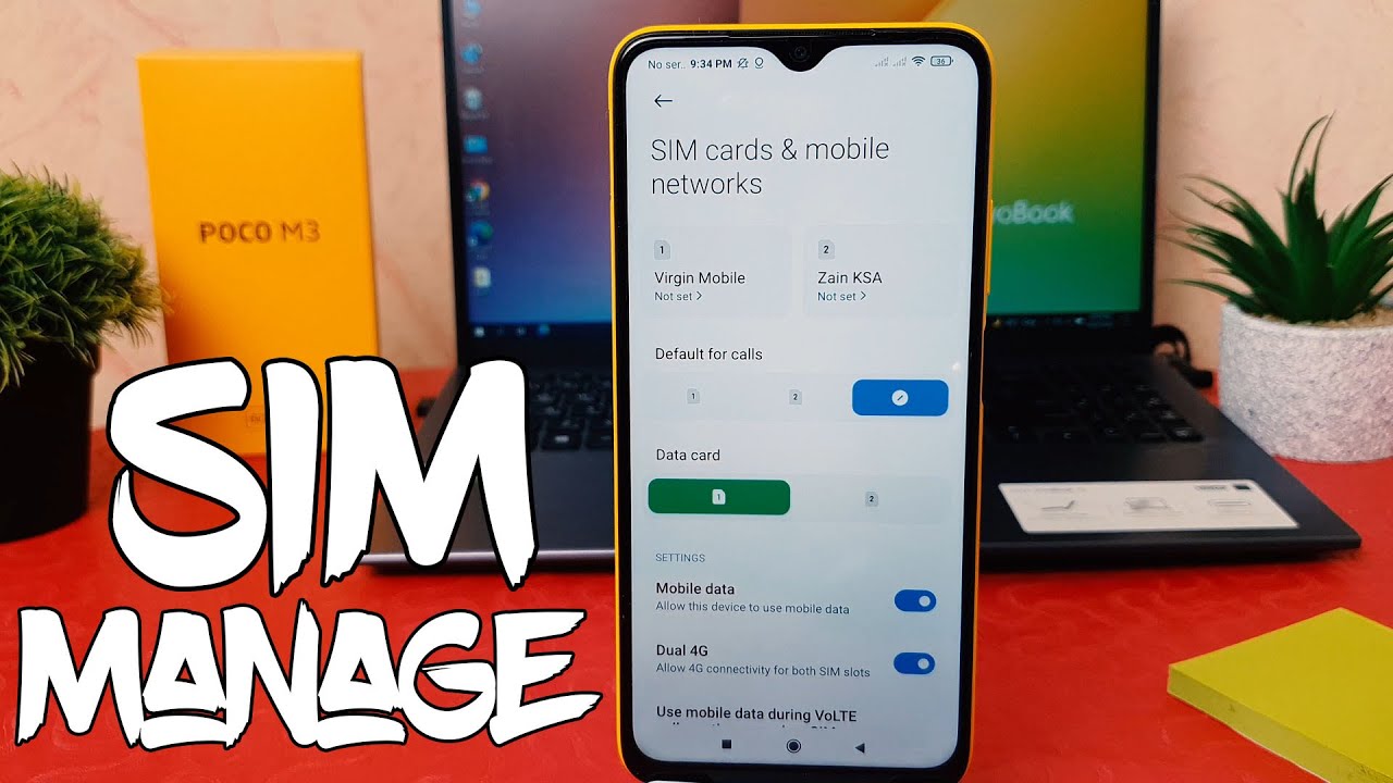 How to Manage Dual Sim Cards on POCO M3 - YouTube