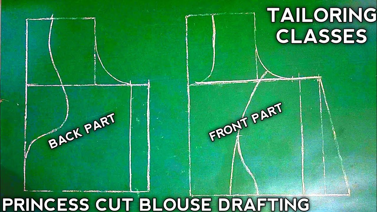 Tailoring class | Princess cut blouse | Princess cut blouse drafting ...