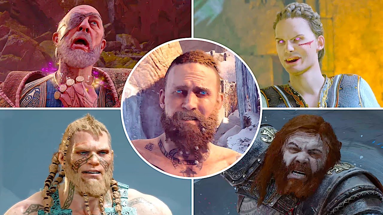 All Aesir Gods Final Moments (Norse Gods) - God of War 4, Ragnarok ...