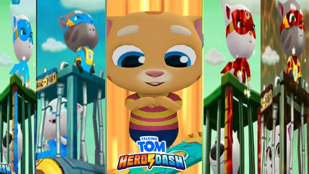 TALKING TOM HERO DASH -- WATER COLOUR HERO TOM ANGELA LAVA HERO TOM ...
