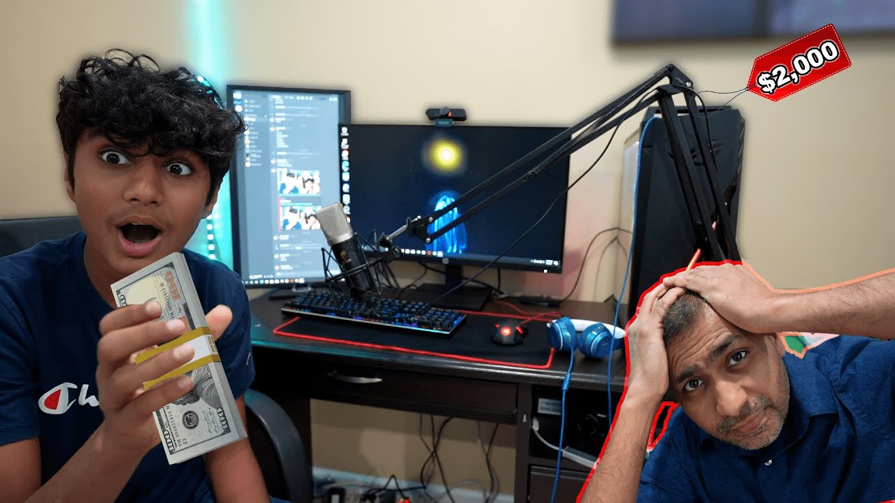 I Spent $2,000 On My NEW Gaming setup With My Dads credit card! - YouTube