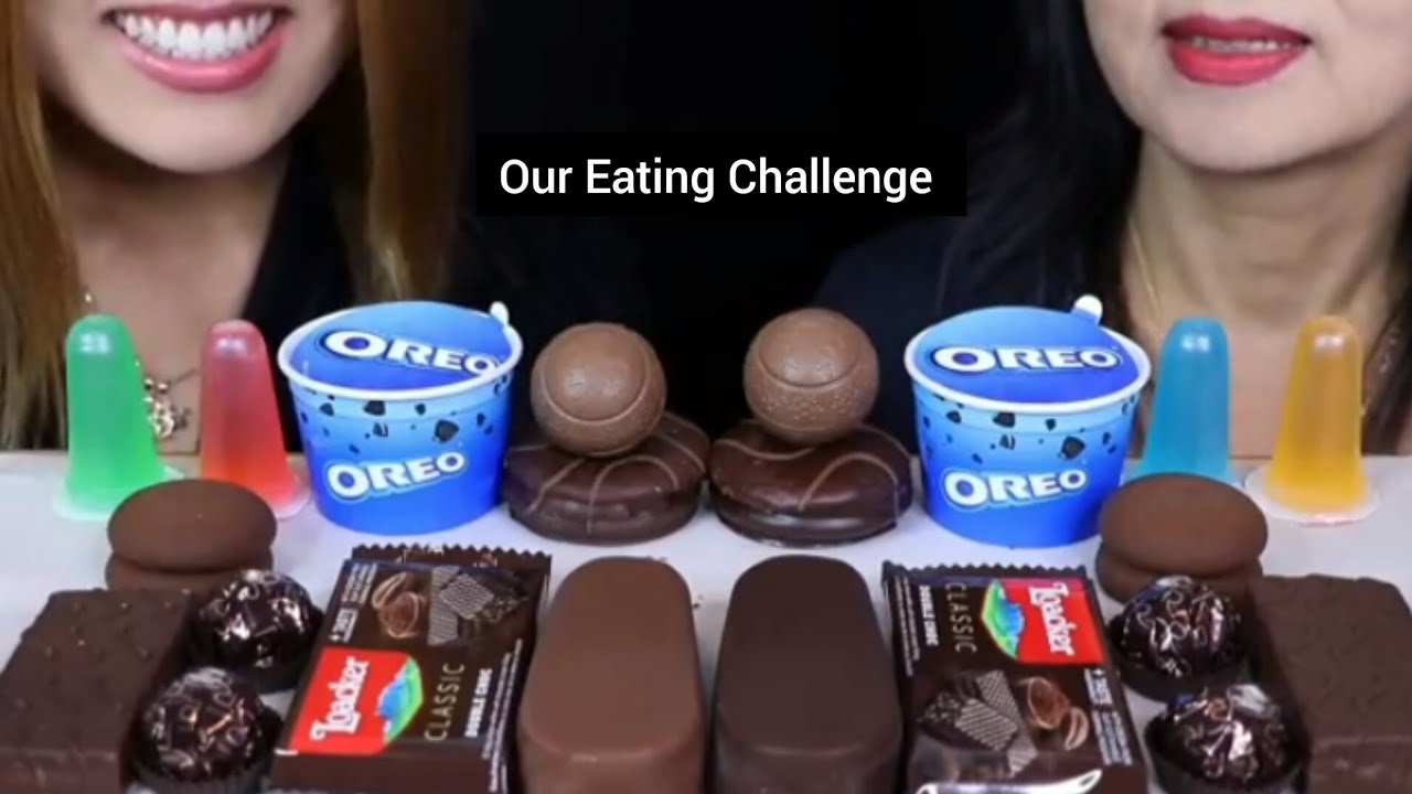 ASMR LEFTOVER DESSERT RACE! GIANT CHOCOLATE ICE CREAM | Our Eating ...