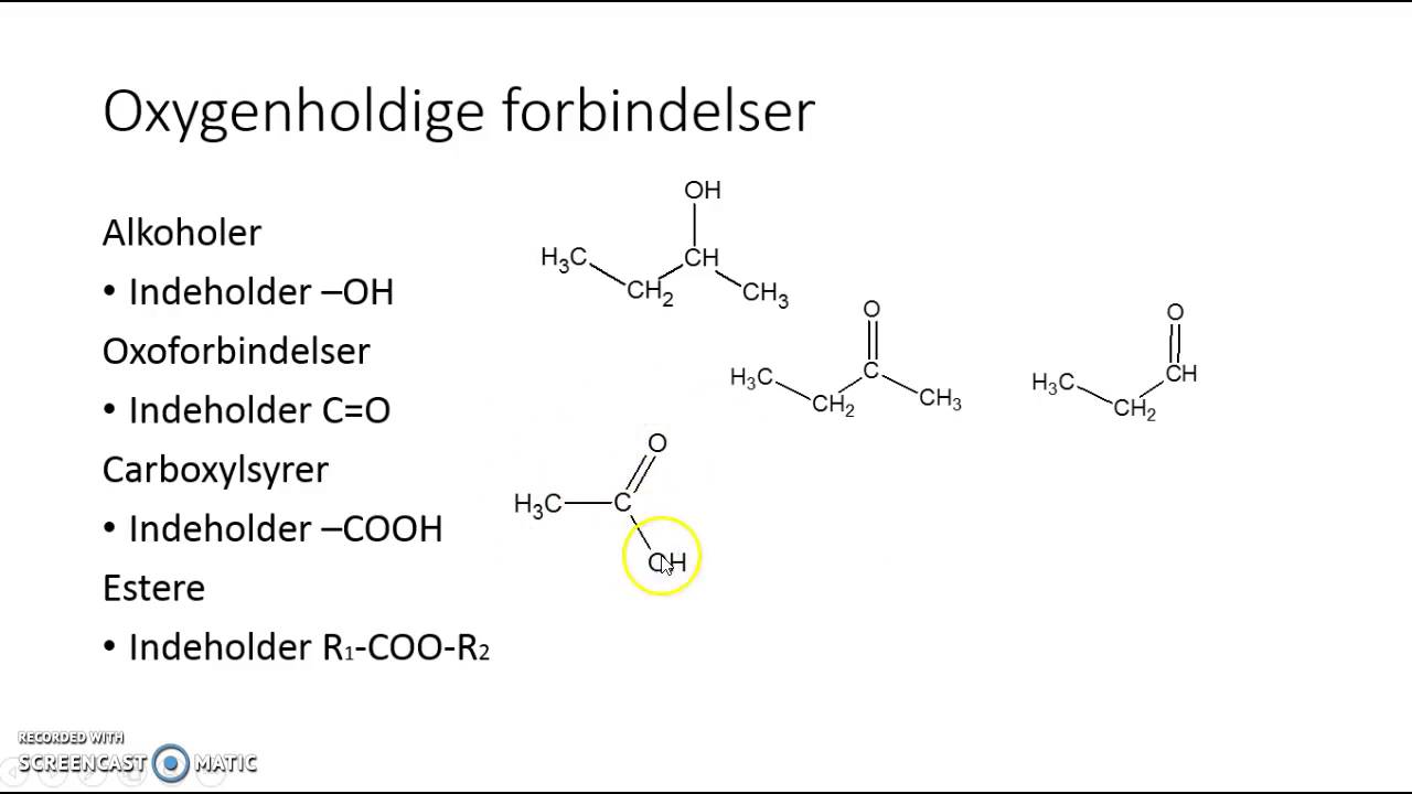 oversigt over stofklasser og reaktionstyper i den organiske kemi - YouTube