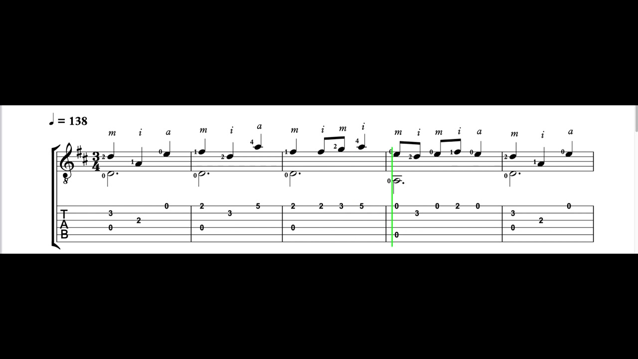 VISÉE, Robert - Menuet (Solo Guitar Tab PDF) - YouTube