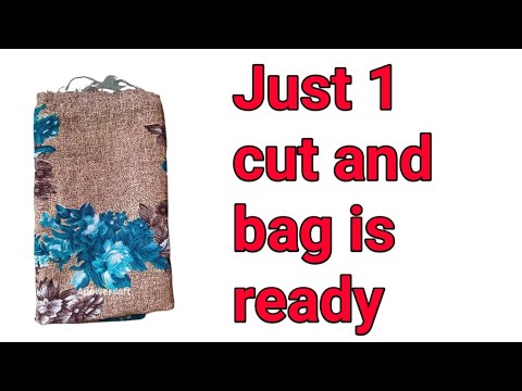 singal cut and bag is ready/simple bag cutting and stitching/fancy bag ...