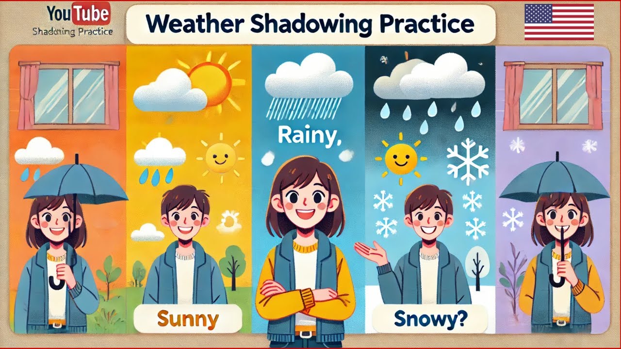 Shadowing: Weather Talk | American English Listening, Speaking ...