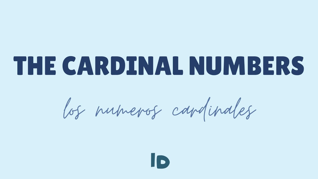 The cardinal numbers - Los numeros cardinales - YouTube