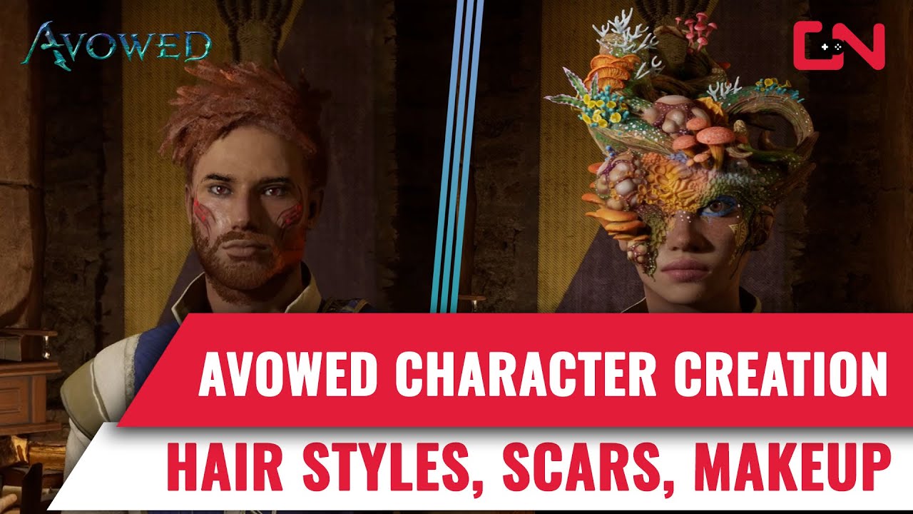 Avowed Character Creation Male & Female - Hairstyles, Scars, Makeup ...