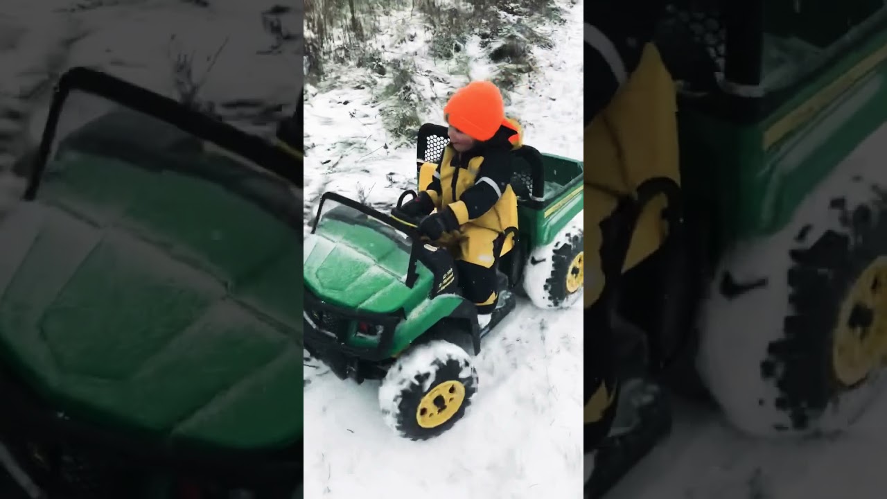 Peg Perego modified gator snowy adventure - YouTube