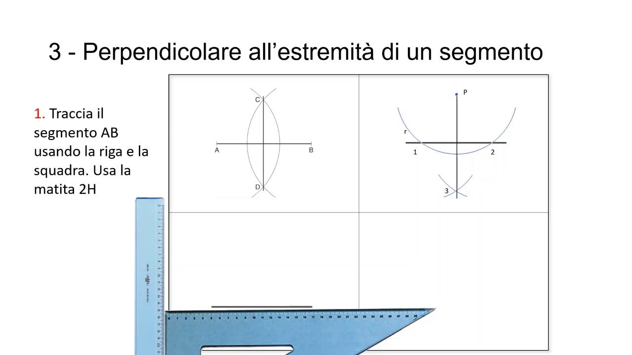 Perpendicolare per un punto P - YouTube