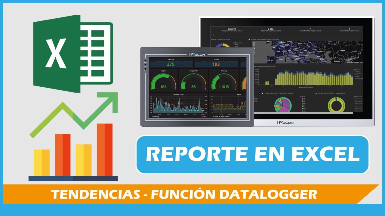 Reporte en Excel desde HMI Wecon, función datalogger y tendencias - YouTube