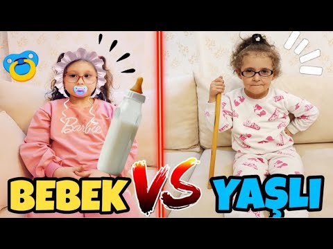 BAHAR BEBEK OLDU !! BANU ALYA YAŞLI OLDU !! TÜM GÜN GENÇ VS YAŞLI OLDUK !!