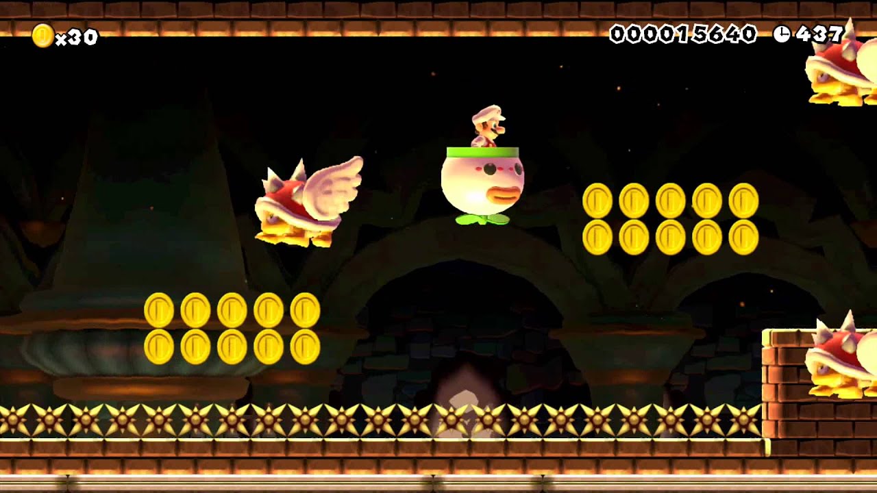 Super Mario Maker Levels: "Bowser's Lava Mansion 1F" - YouTube