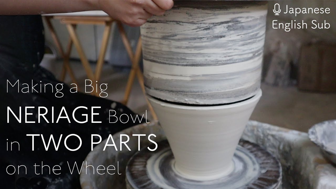 Making a Big Neriage Bowl in Two Parts | How to Throw Large Sectional ...