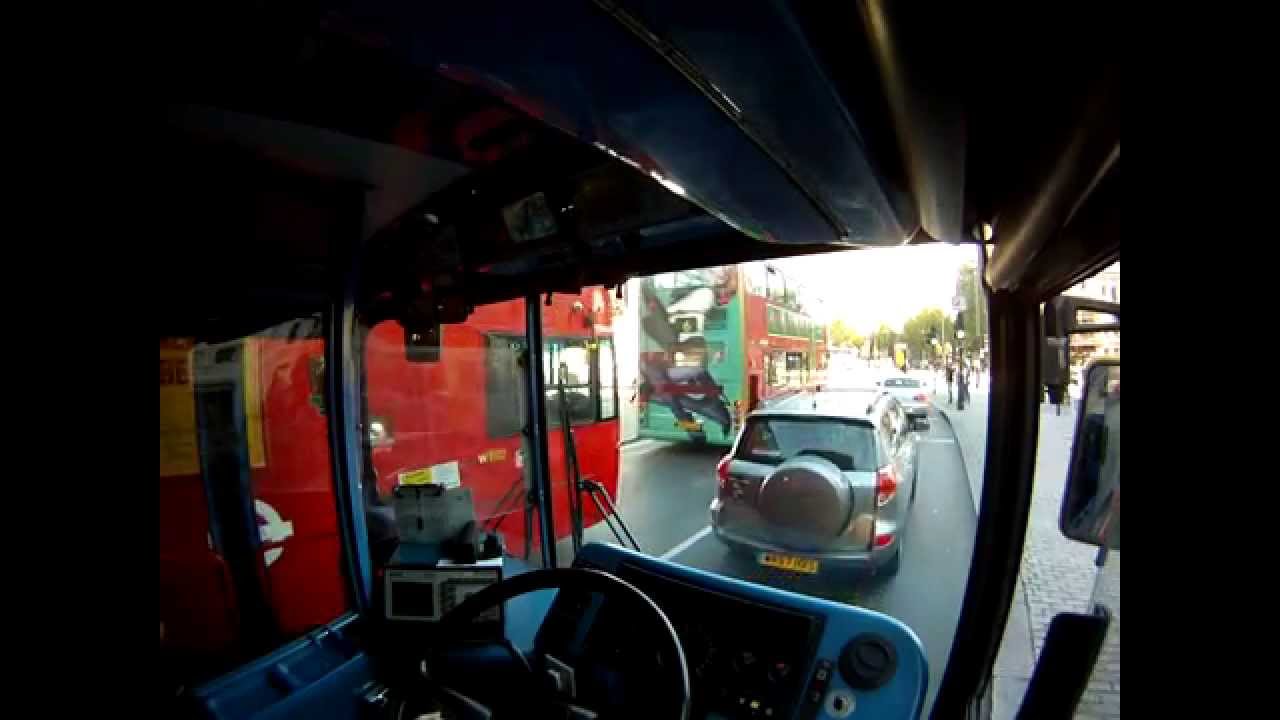 BUS DRIVER VIEW FROM PICCADILLY CIRCUS TO LAMBETH PALACE ON ROUTE 3 ...