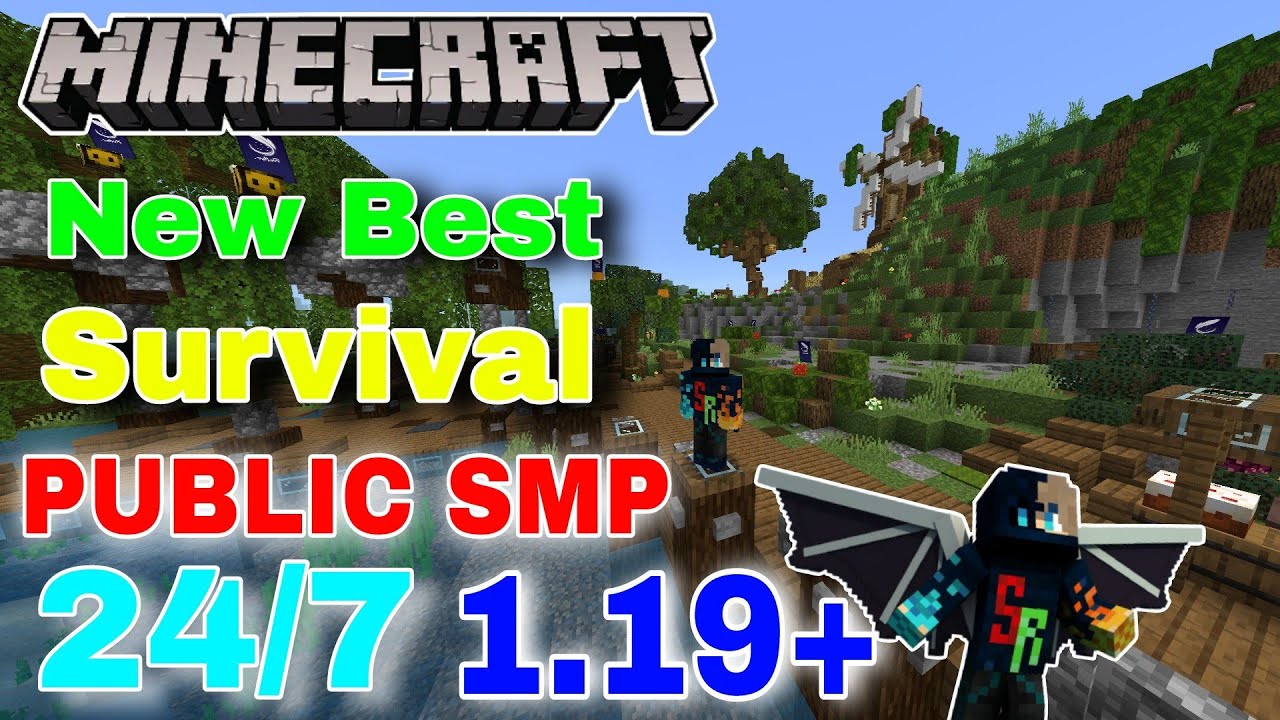 New Public SMP For java and Bedrock 💖 || 1.19.50+ Minecraft SMP server ...