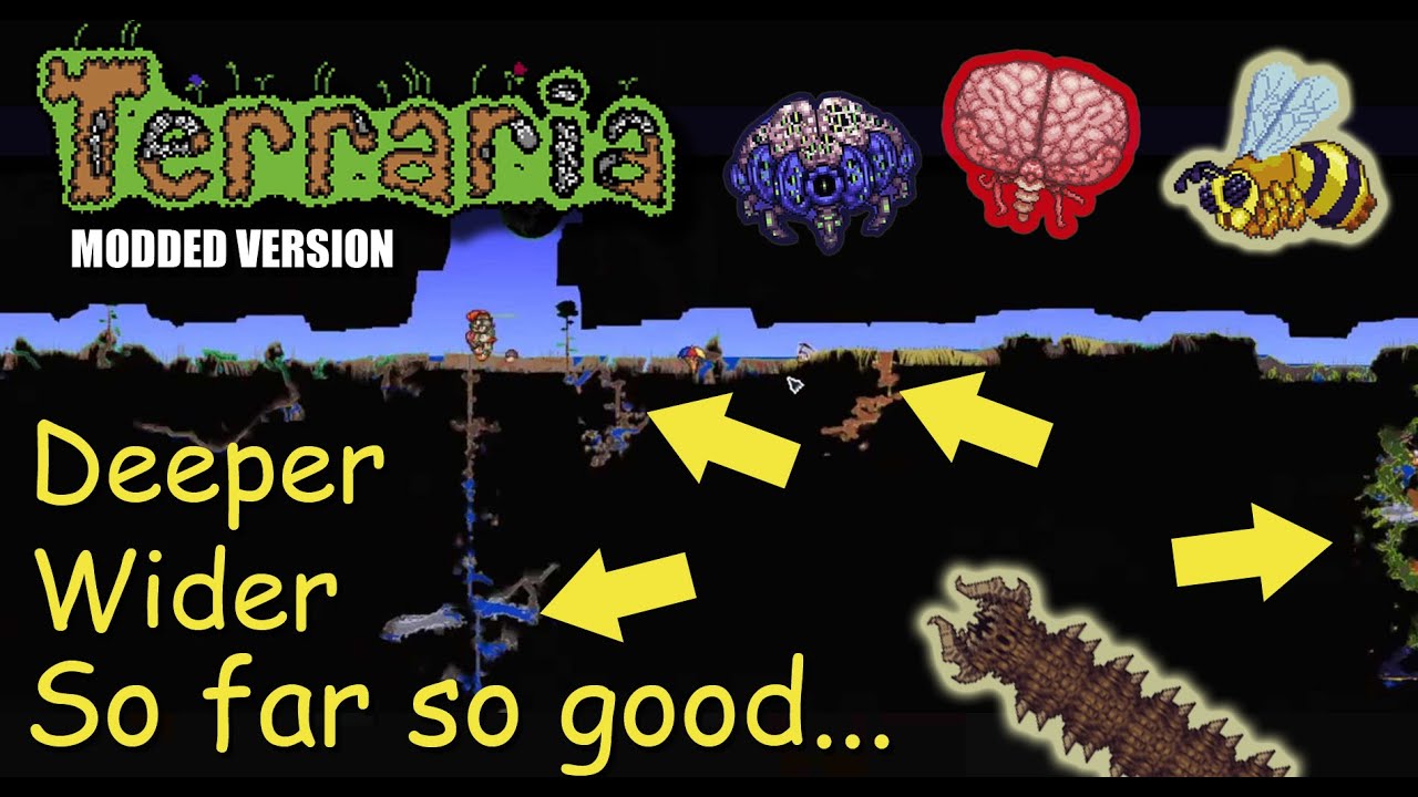 Deeper and Wider, IT'S CREEPY! Terraria Modded Gameplay - YouTube