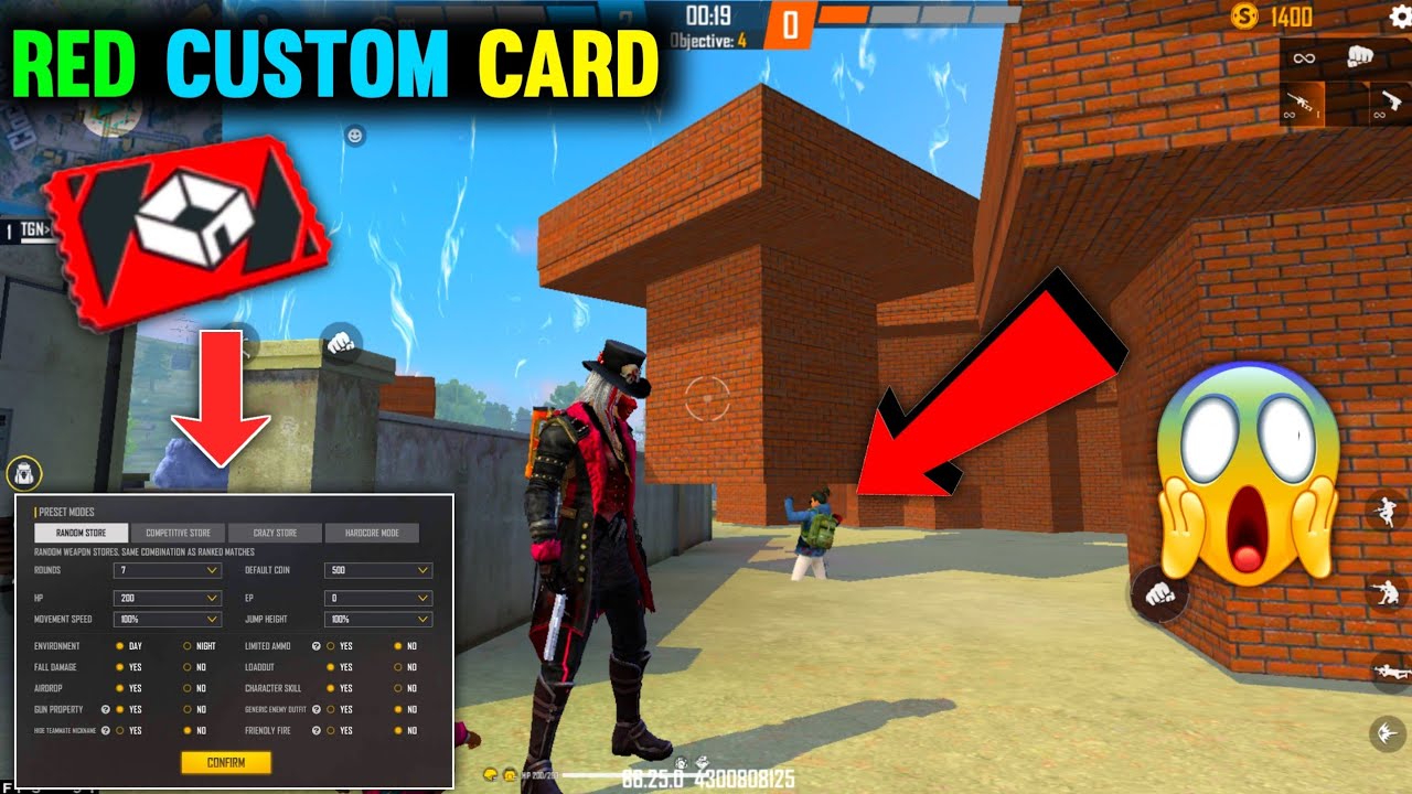 FREE FIRE RED CUSTOM CARD KAISE BNAYE | HOW TO MAKE CUSTOM CARD - YouTube