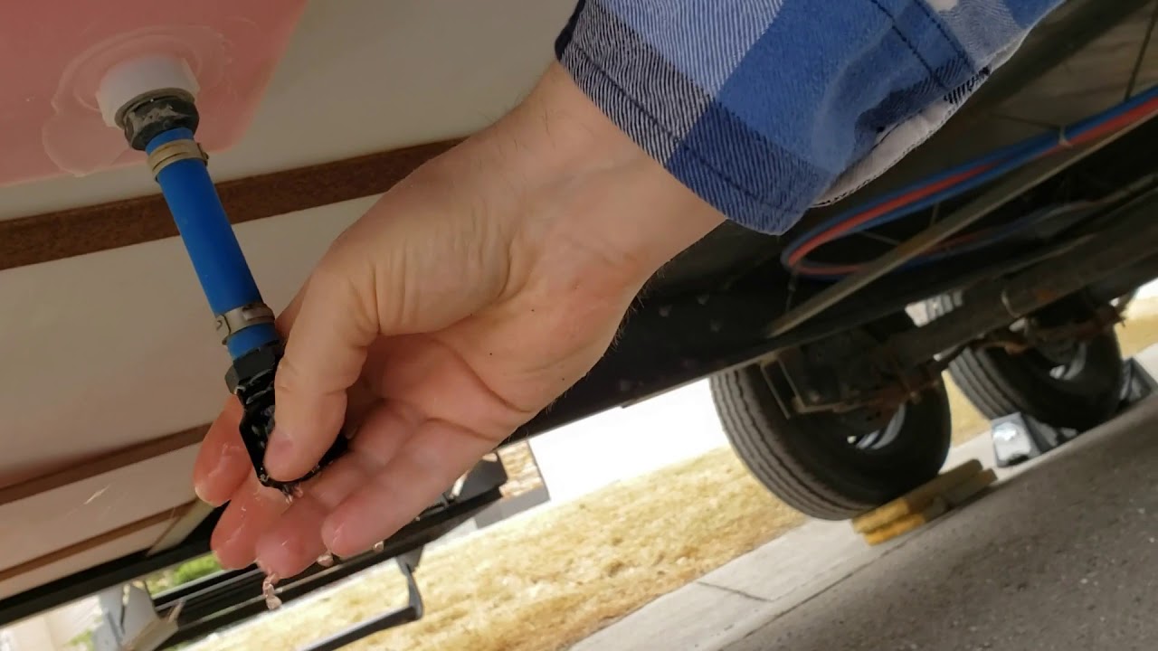 How to drain the fresh water tank - YouTube