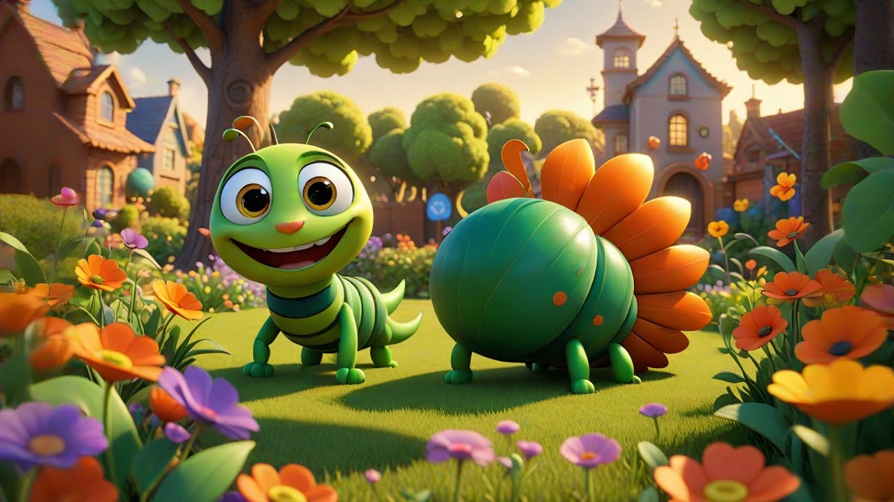 Seven Crawling Caterpillars Build a Fort | Cozy Bug Song for Kids ...