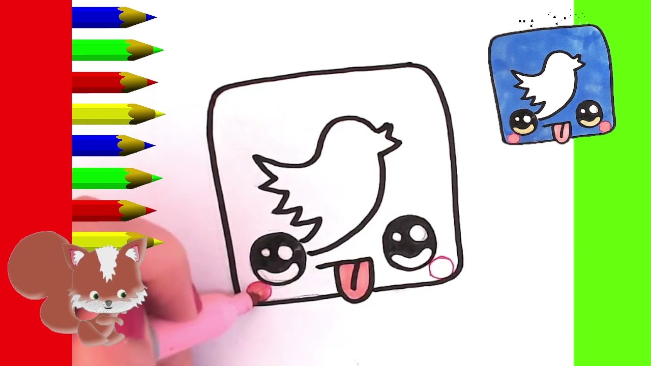 HOW TO DRAW A CUTE KAWAII STEP BY STEP logo Twitter - YouTube