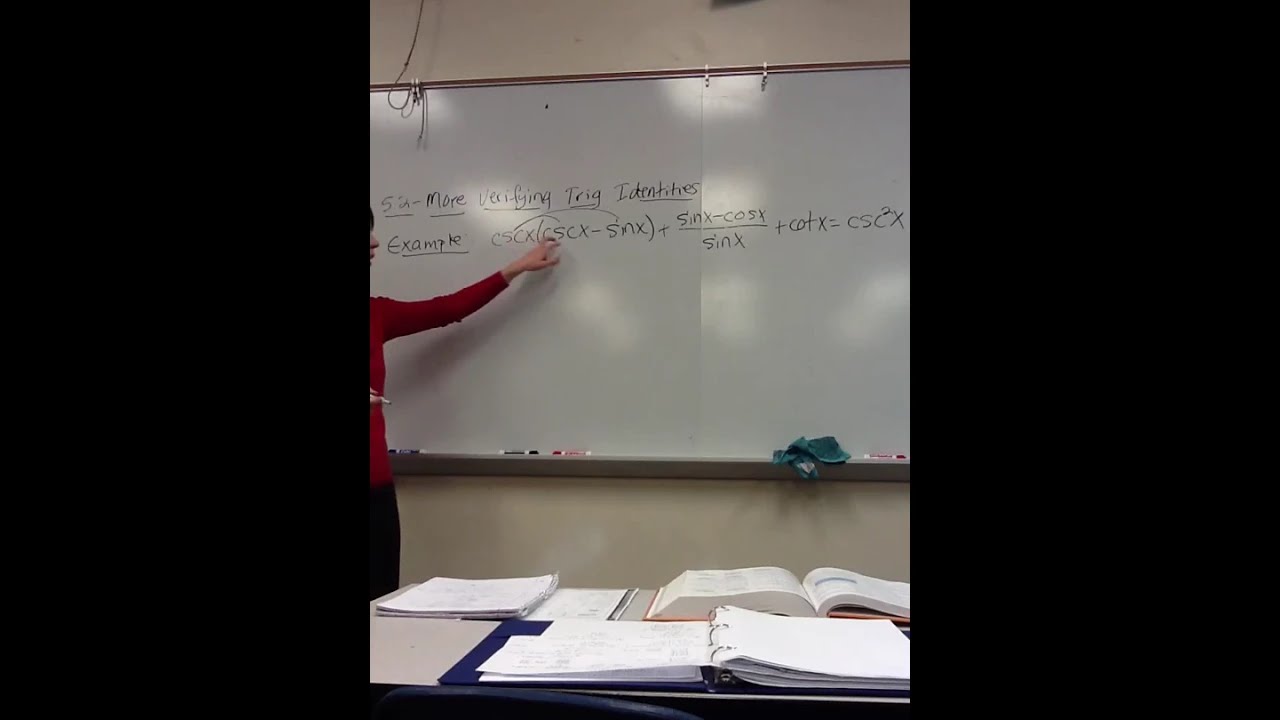 Pre-Calc Verifying Trig Identities (2/7) - YouTube