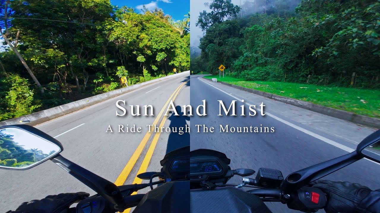 Relaxing Motorcycle Ride: Sunny Roads & Misty Mountains Escape - YouTube