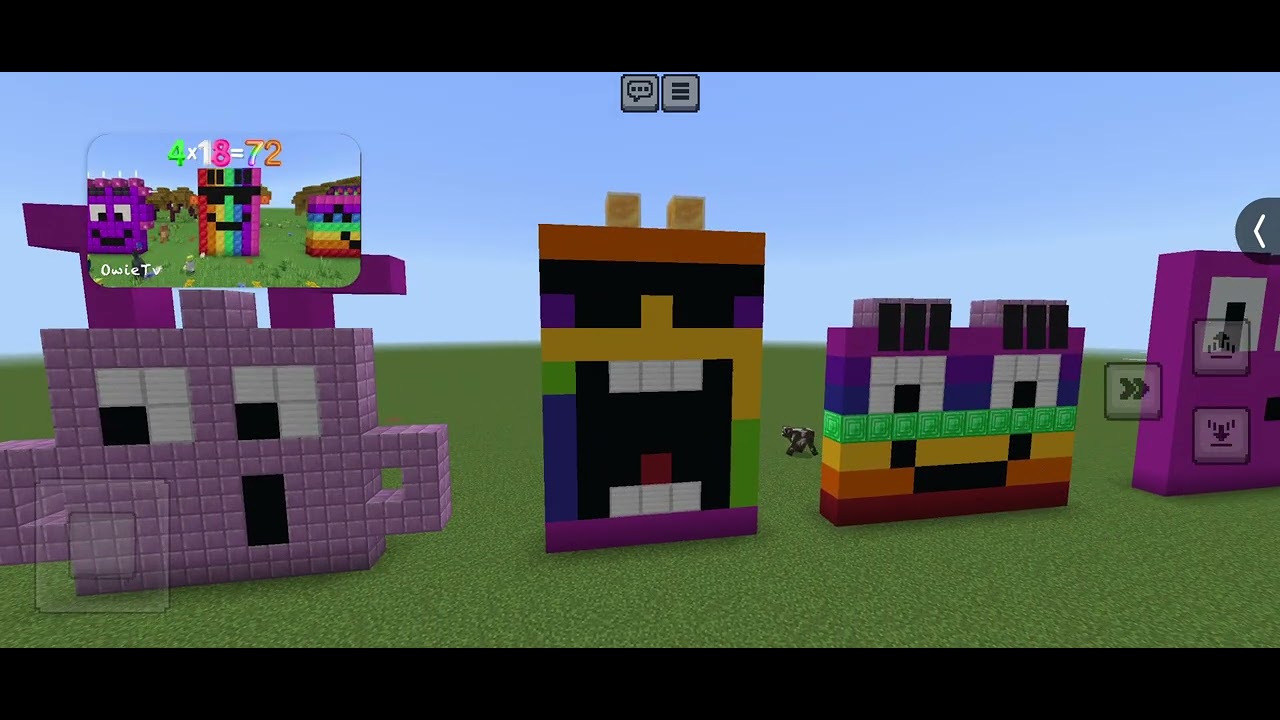 Showing off my build of OwieTV 4 Times Table (Minecraft) (Numberblocks ...