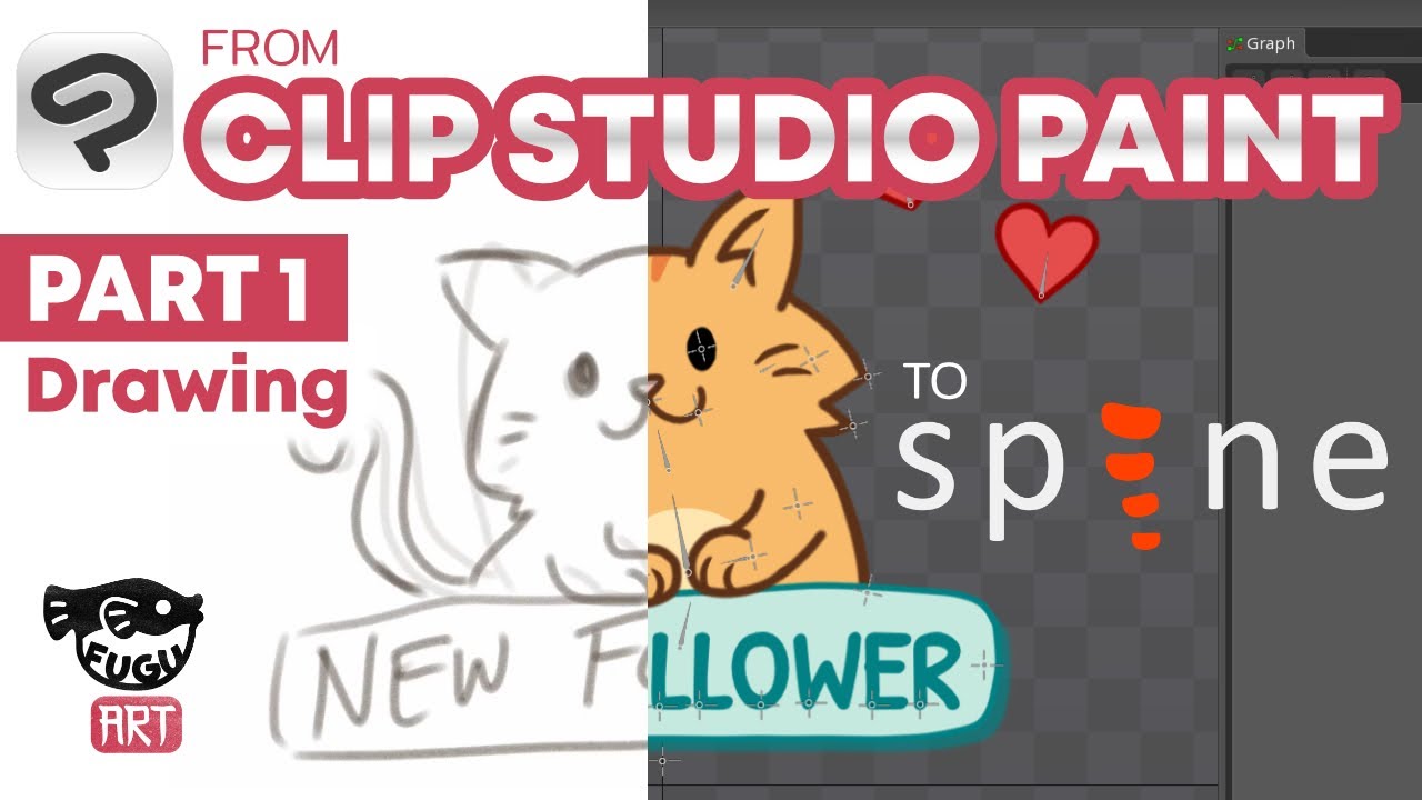 Speedpaint Clip Studio Paint for Spine - Twitch Alert Animation PART 1/3 ~Drawing~ - YouTube