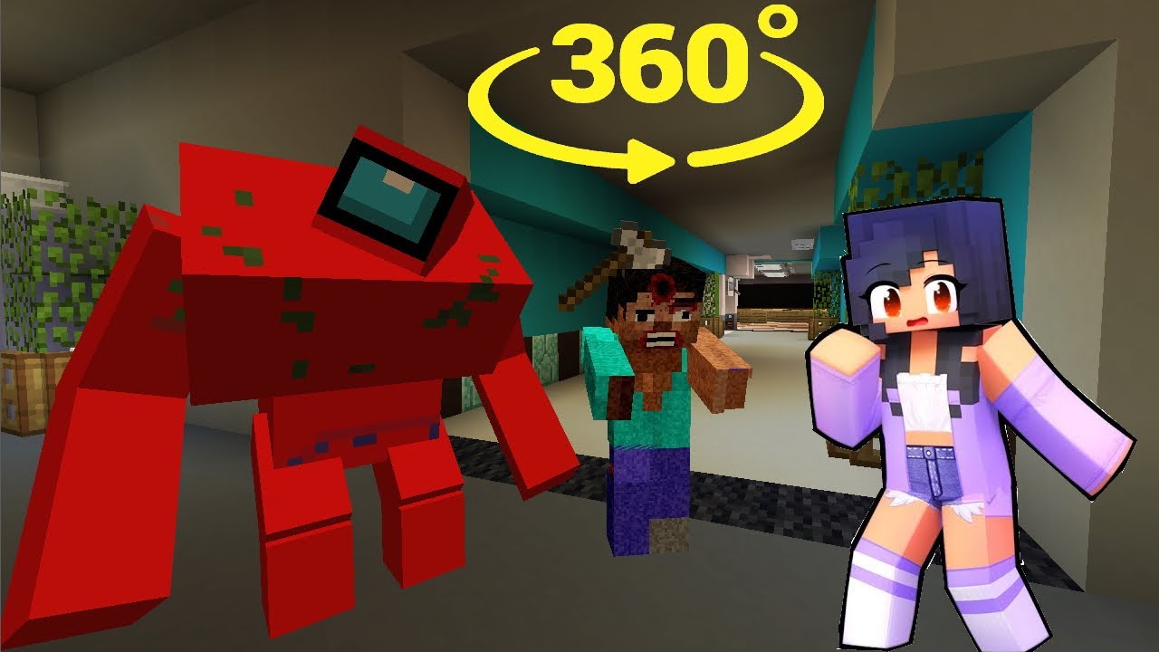 APHMAU in ZOMBIE Apocalypse - Minecraft 360° - YouTube