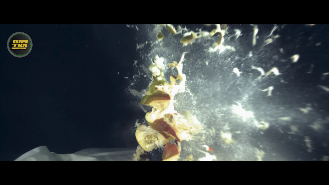 Shooting an apple in slow motion - YouTube