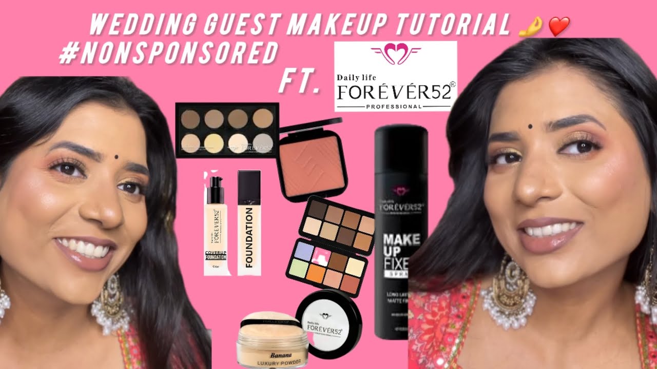 Wedding guest makeup tutorial ️🤌 Party Makeup tutorial ft. Forever 52 ️ ...