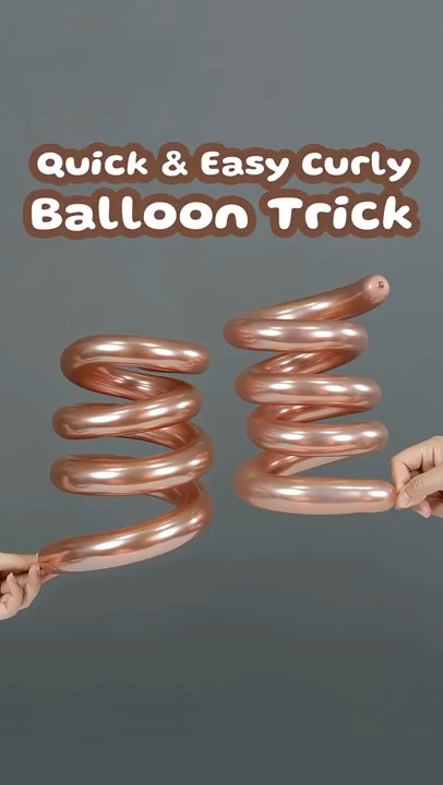 Quick & Easy Curly Balloon Trick 🎈 #balloondecor #balloon # ...