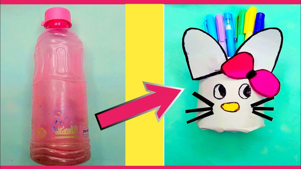 Hand made pen holder ideas|paper craft ideas|hand made pen Dani|cute ...