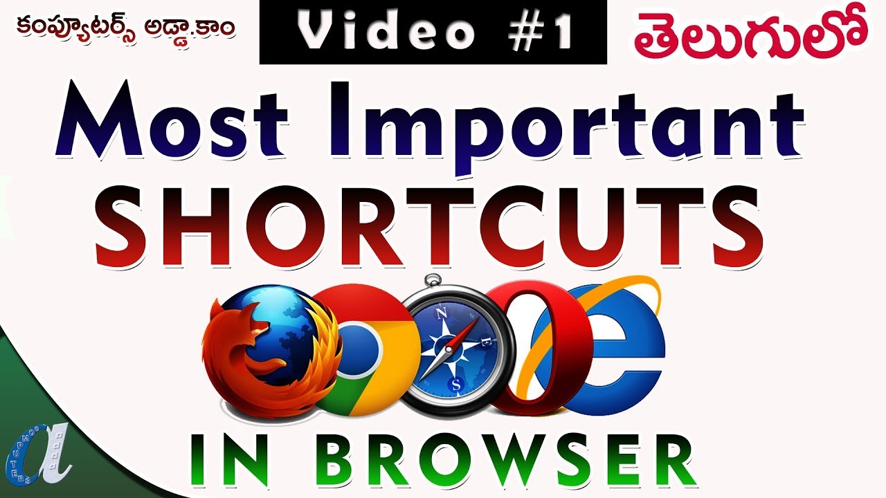 Most Important Shortcuts in Browser For Chrome, Firefox etc ...