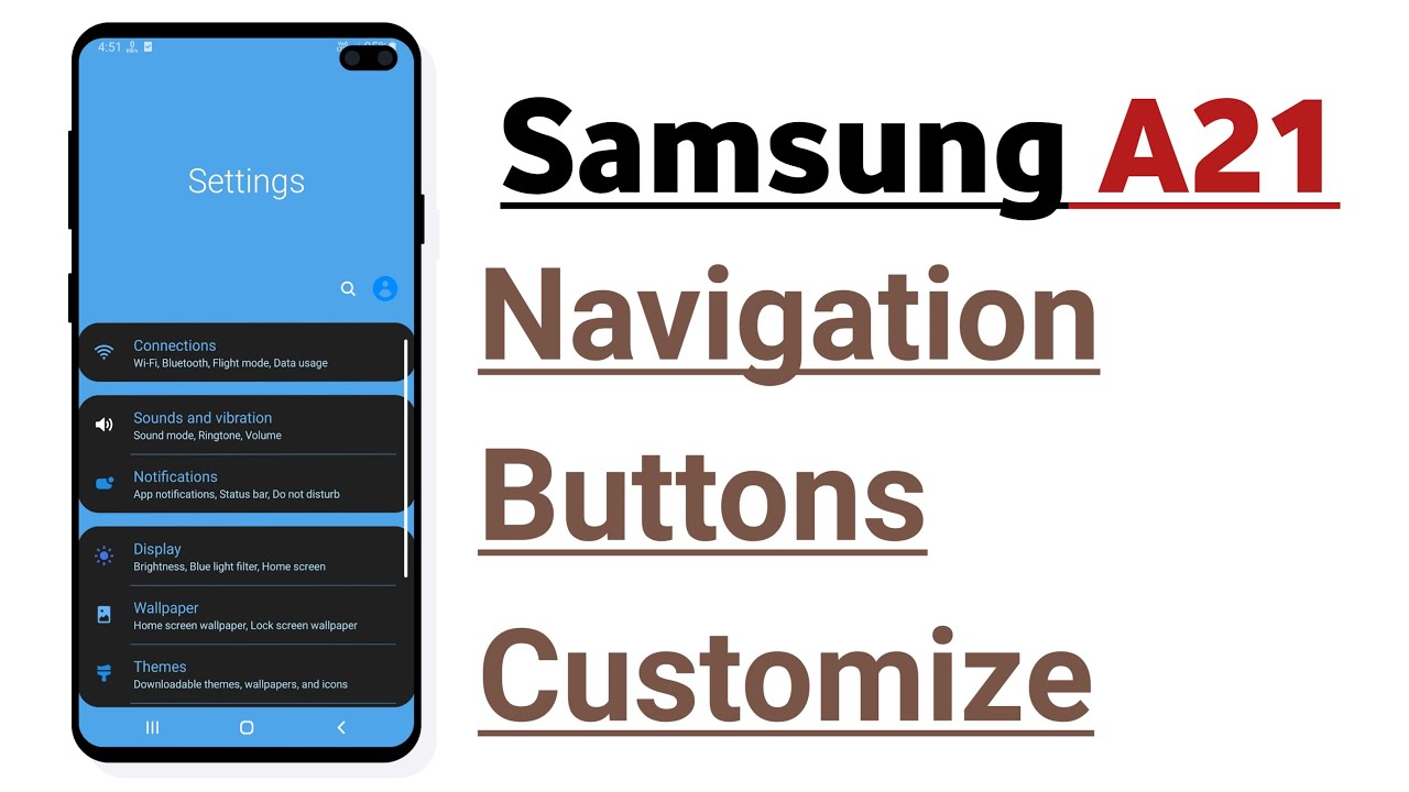 Samsung A21 Navigation Buttons Customize - YouTube