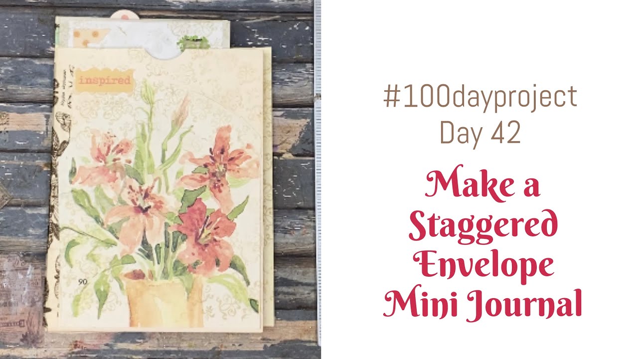#100dayproject Day 42: Staggered Envelope Mini Journal - YouTube