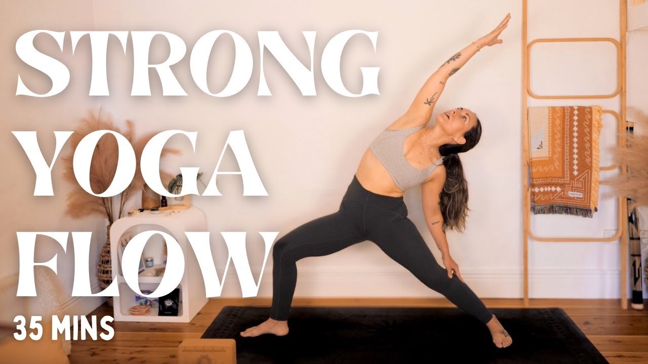 35 min POWER VINYASA YOGA | Build inner heat & get sweaty - YouTube